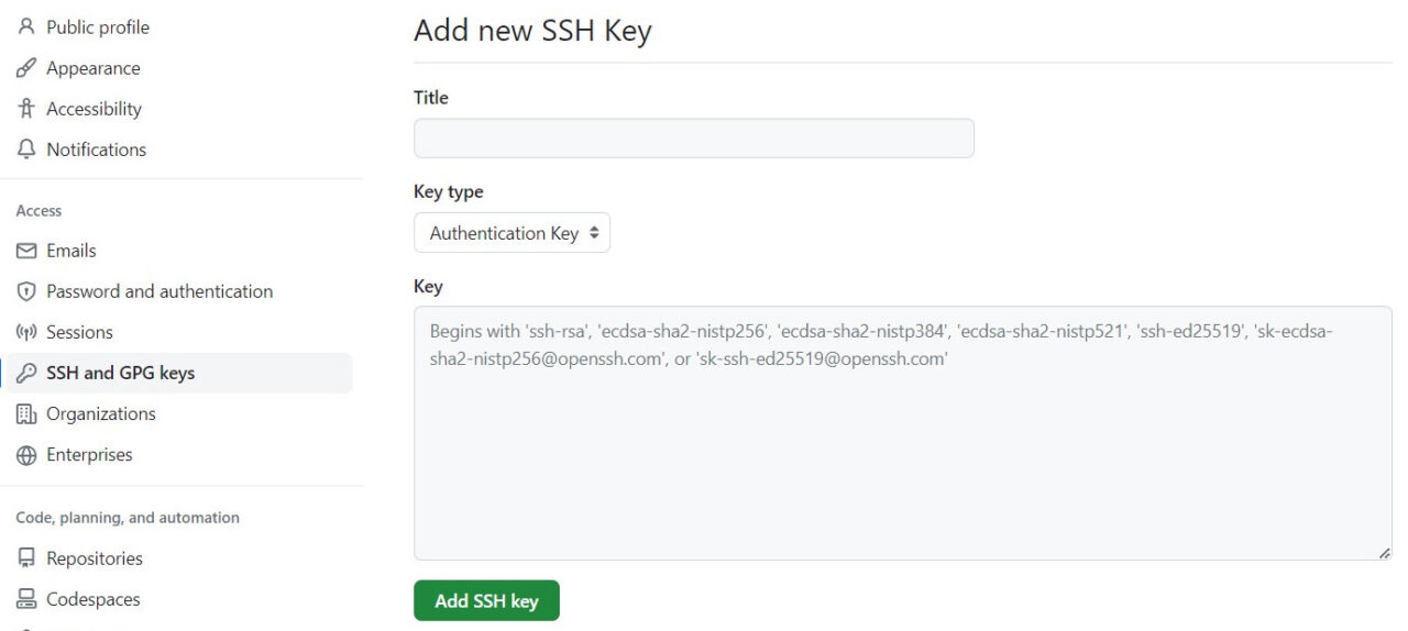 GitHub sshを使った接続の流れ