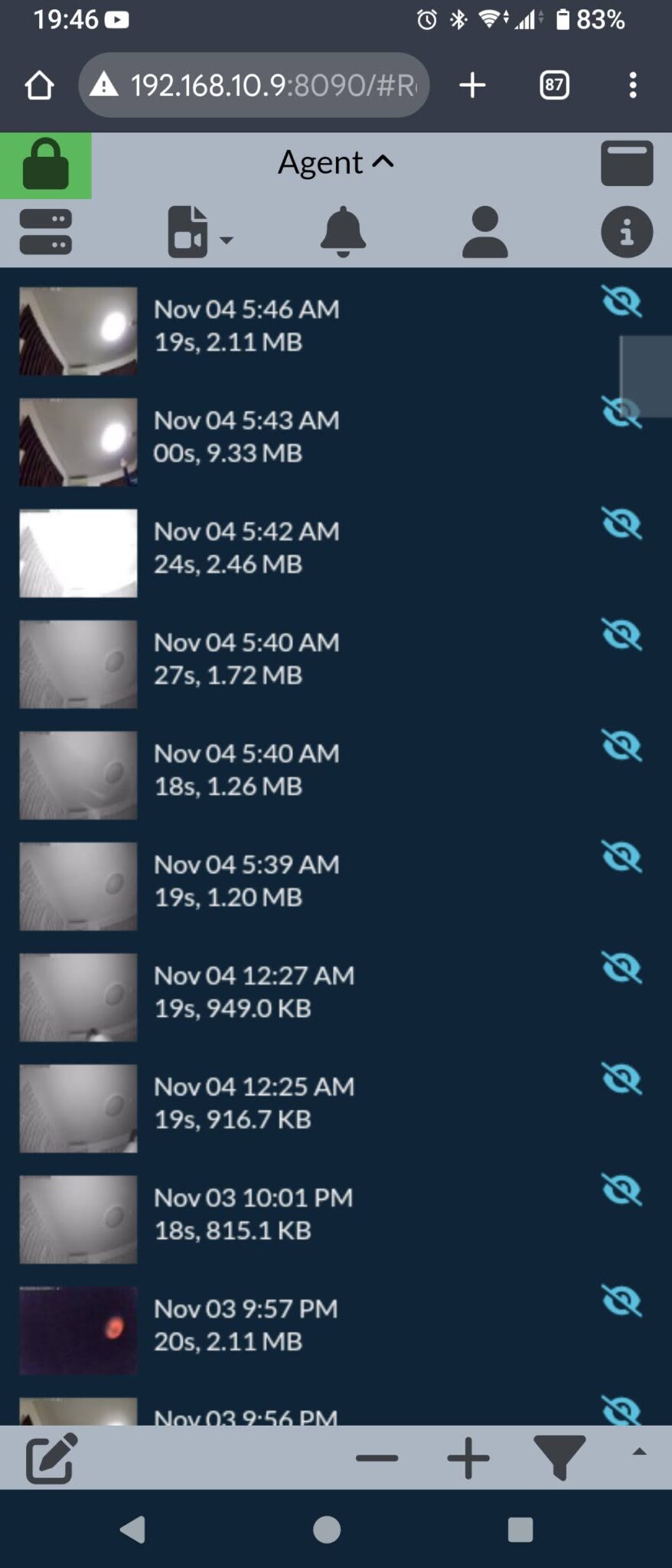 Agent DVR 外部アクセスなどにチャレンジ